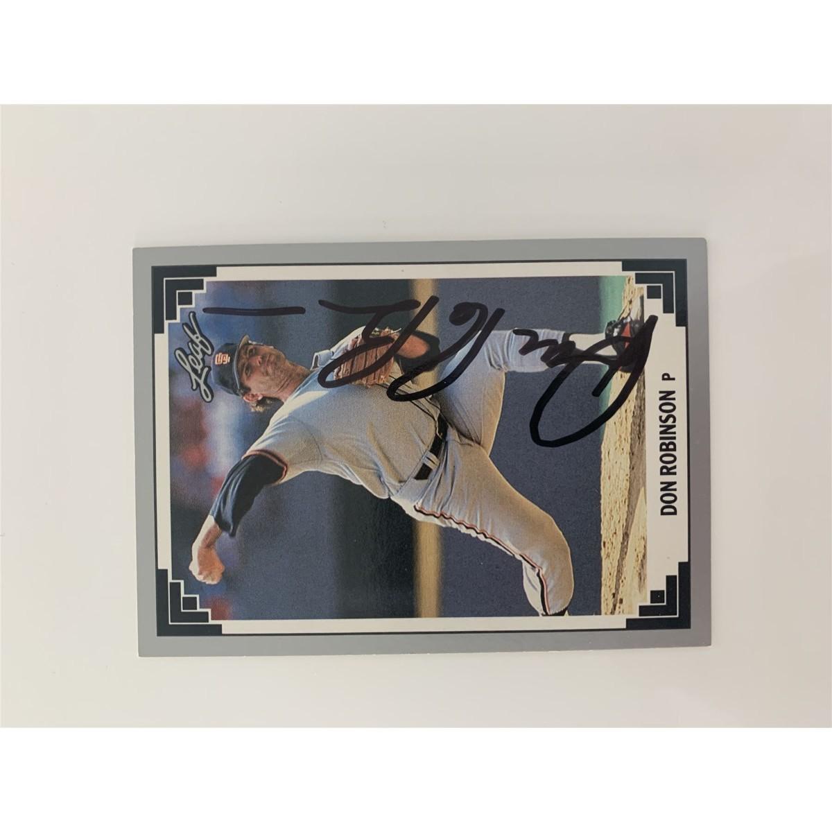 Don Robinson signed baseball card | EstateSales.org