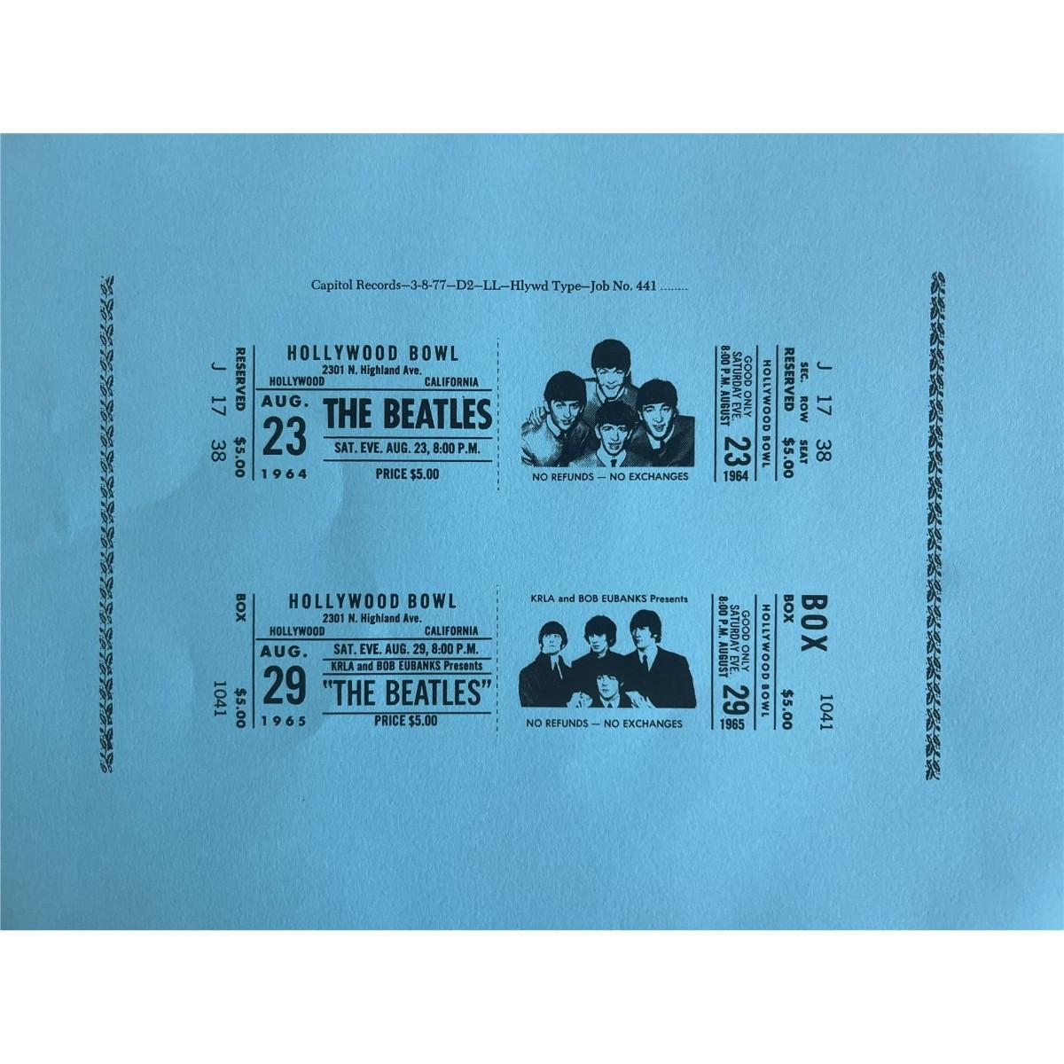 Beatles reproduction concert ticket album prop | EstateSales.org