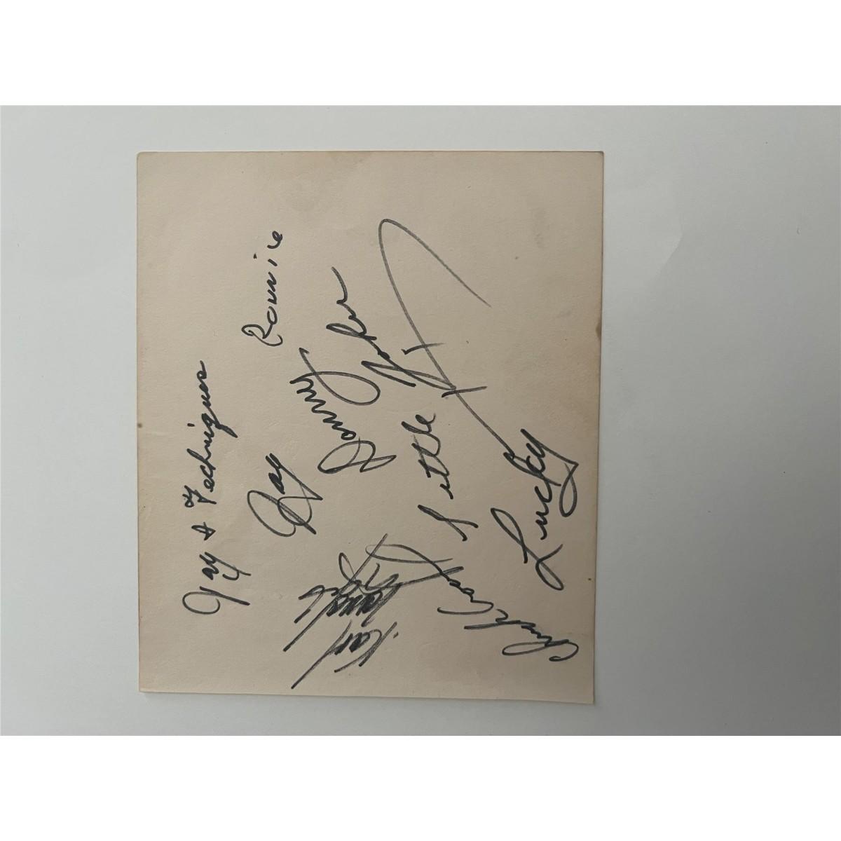 Jay & the Techniques band signature sheet | EstateSales.org