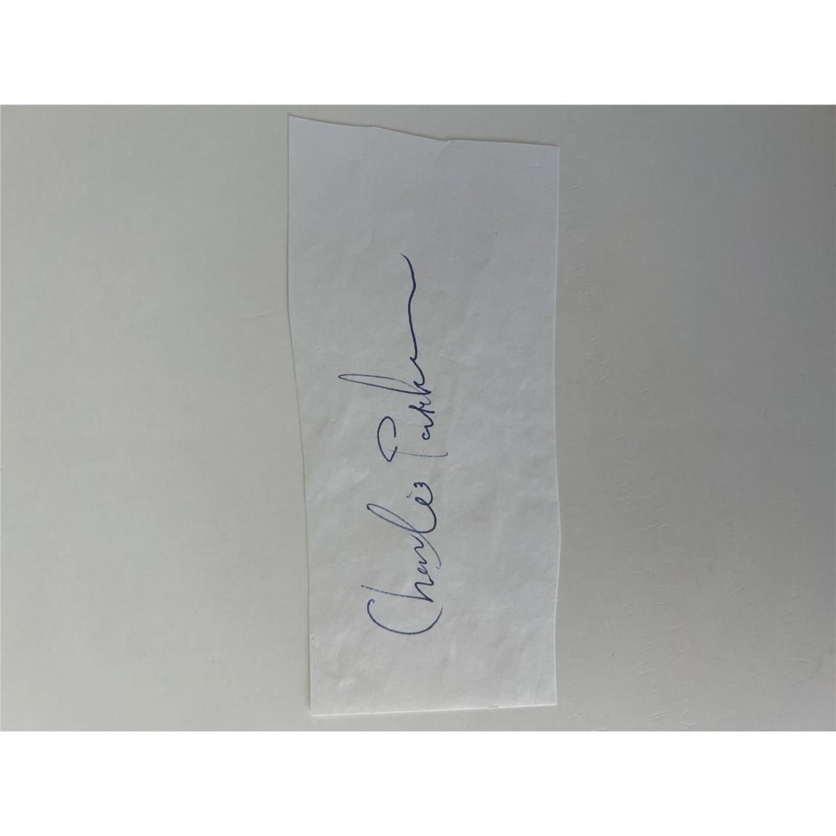 Charlie Parker original signature | EstateSales.org