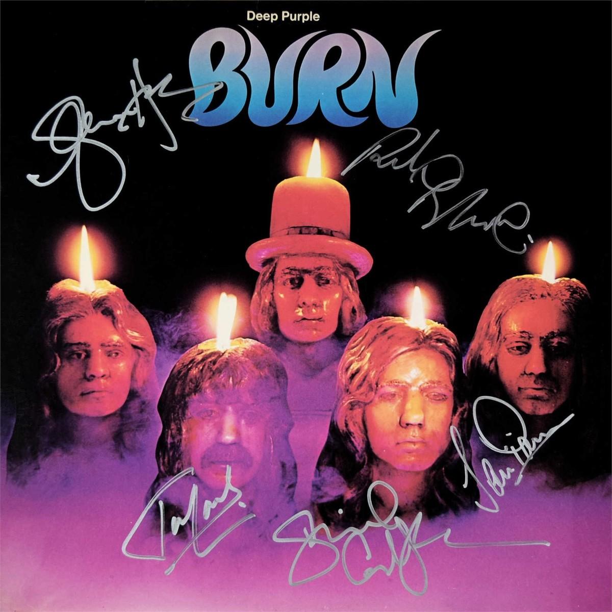 Deep Purple Burn signed album | EstateSales.org