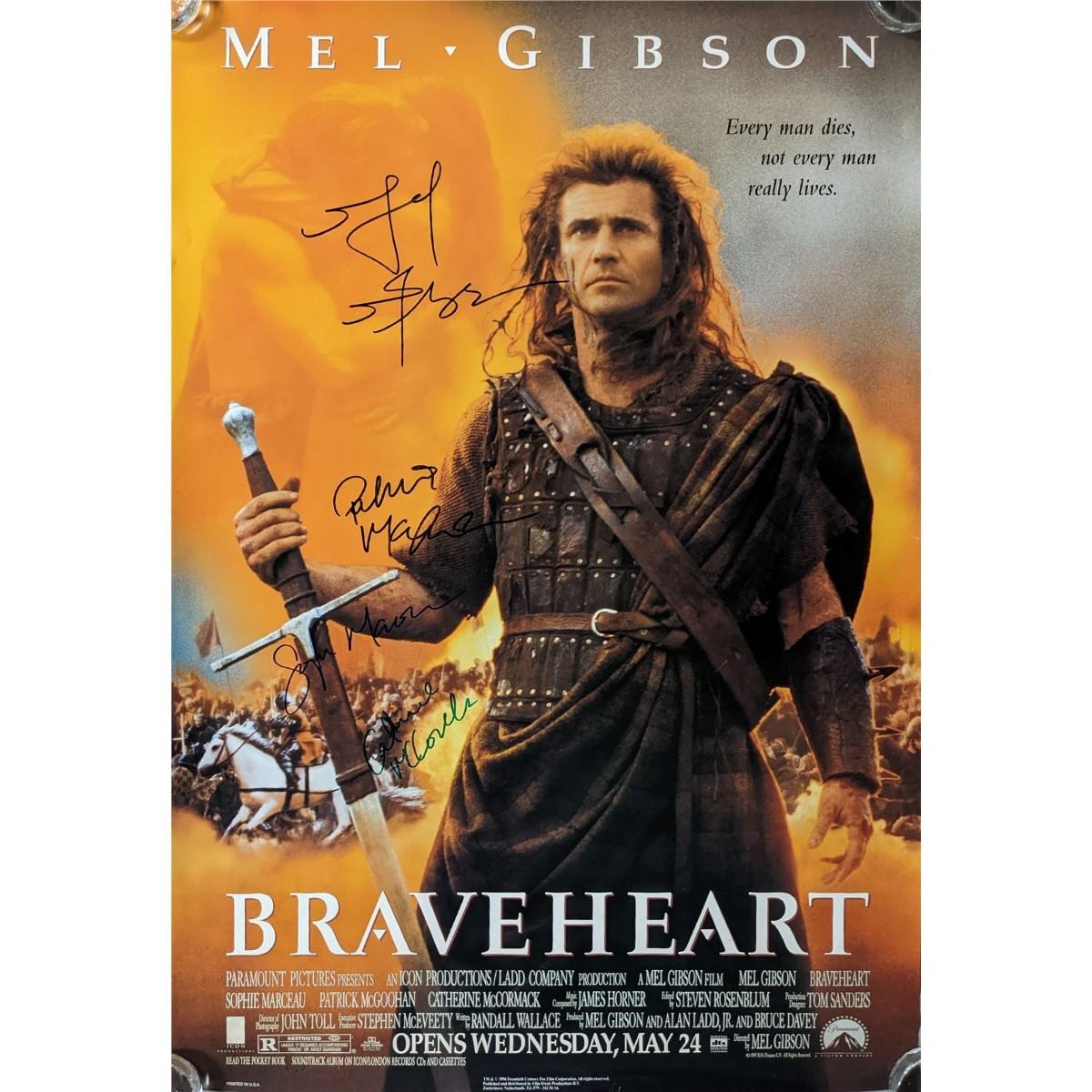 Braveheart Cast Signed Movie Poster | EstateSales.org