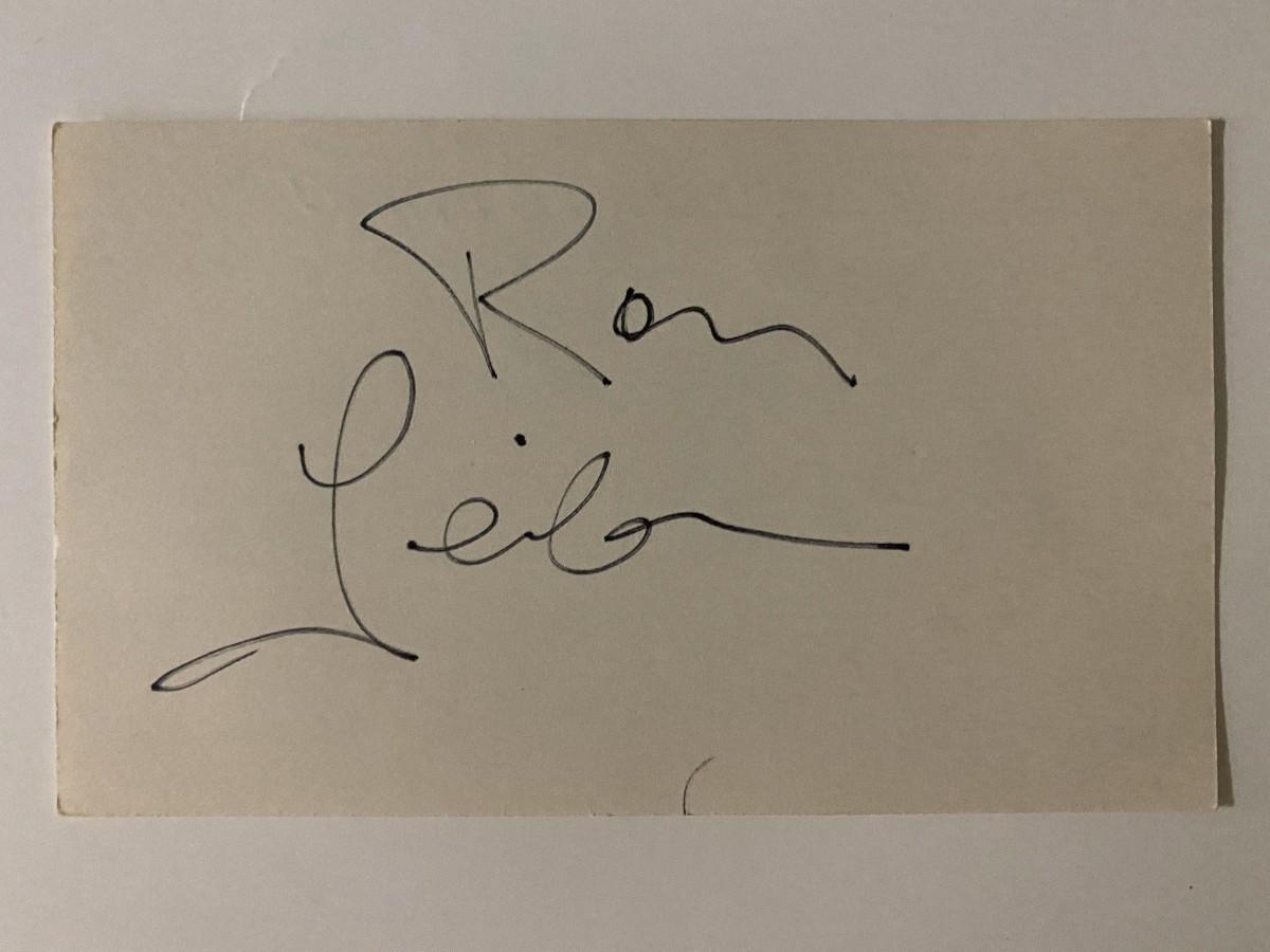 Angels in America Ron Liebman signature cut | EstateSales.org