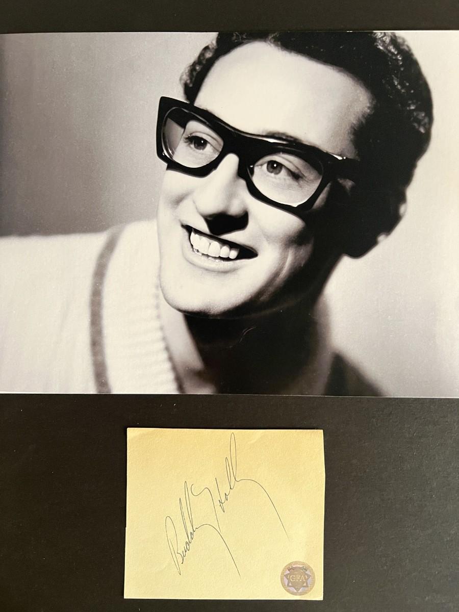 Buddy Holly original signature custom matted and framed | EstateSales.org