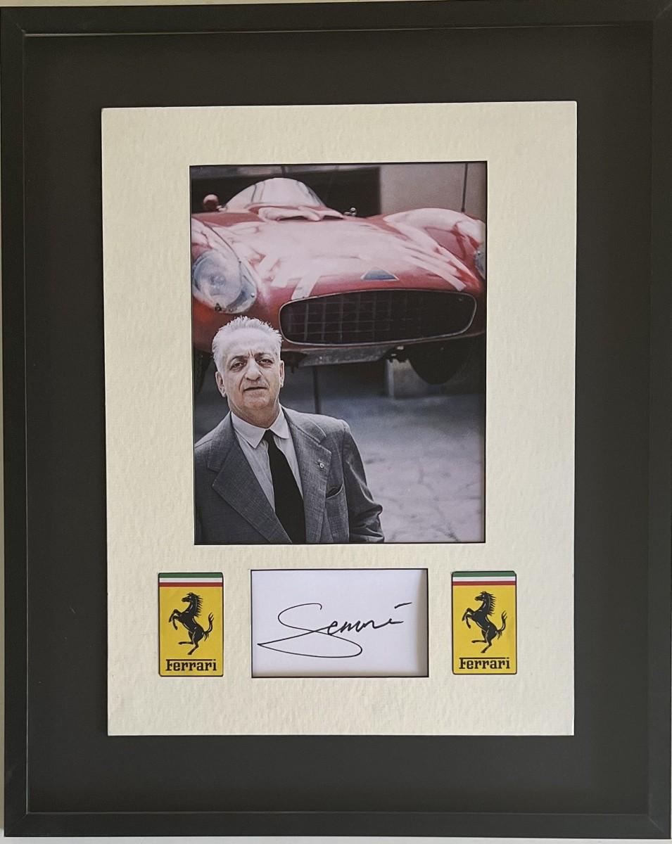 Enzo Ferrari original signature collage | EstateSales.org