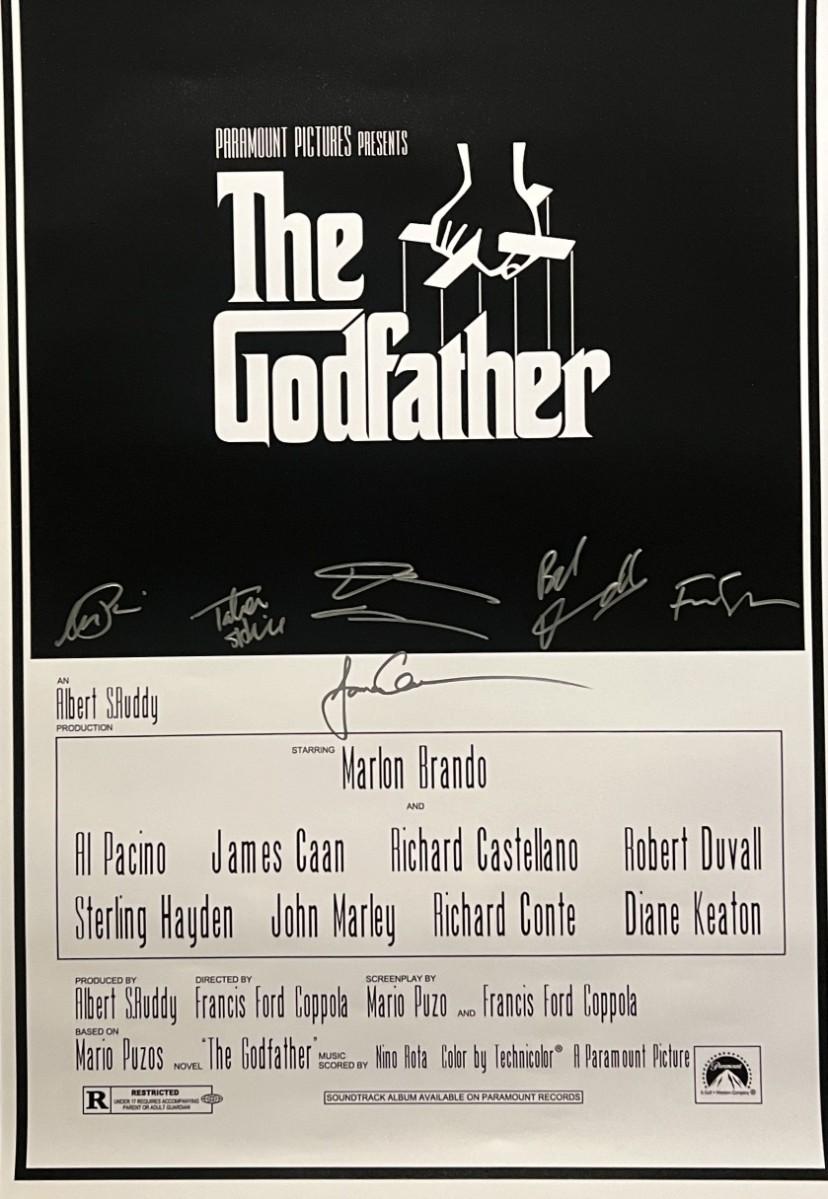 Godfather cast signed movie poster | EstateSales.org