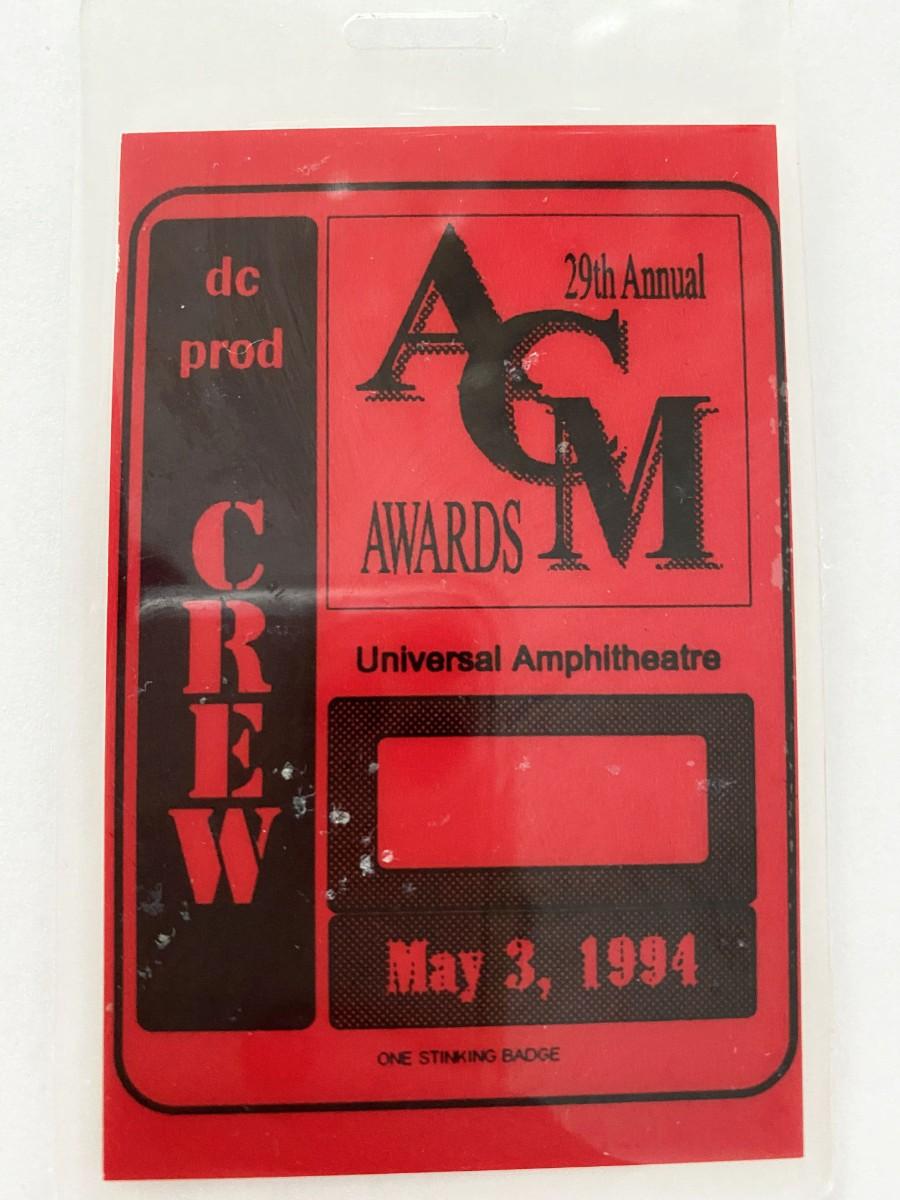 29th Annual ACM Awards 1994 Backstage Crew Pass | EstateSales.org
