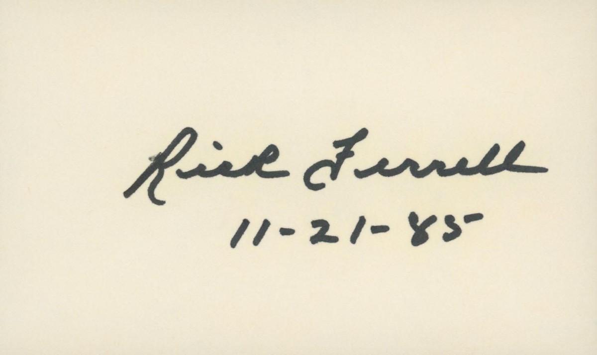 Rick Ferrell original signature | EstateSales.org