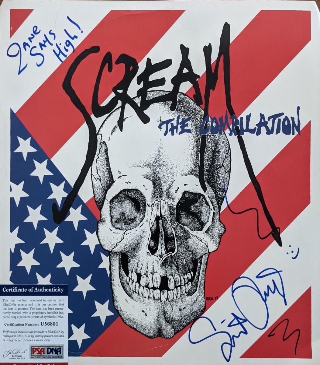 Scream The Compilation Signed Album Cover - PSA Authenticated signed by ...