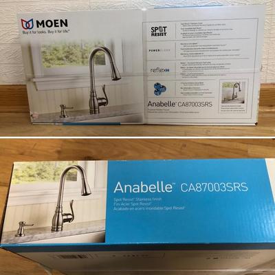 LOT 183L: NEW IN BOX Moen Anabelle Pulldown Kitchen Faucet CA870035RS ...