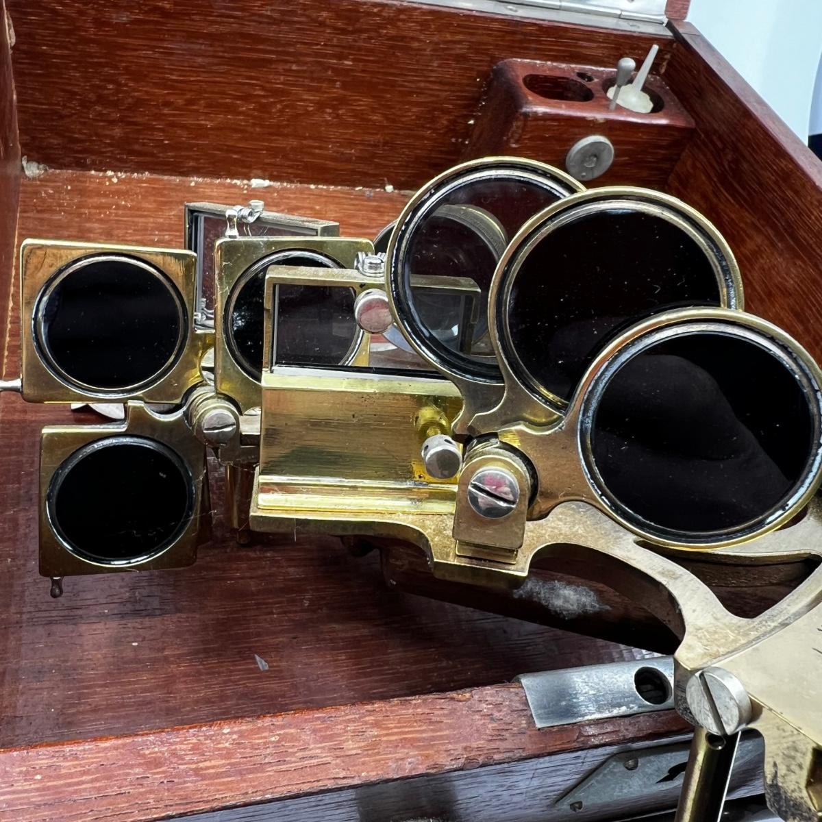 N298 Antique Brass Sextant By Nv Observator Rotterdam