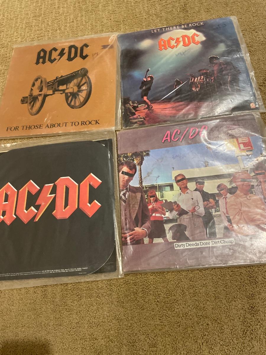 3 AC/DC albums, Black inserts has NO ALBUM | EstateSales.org