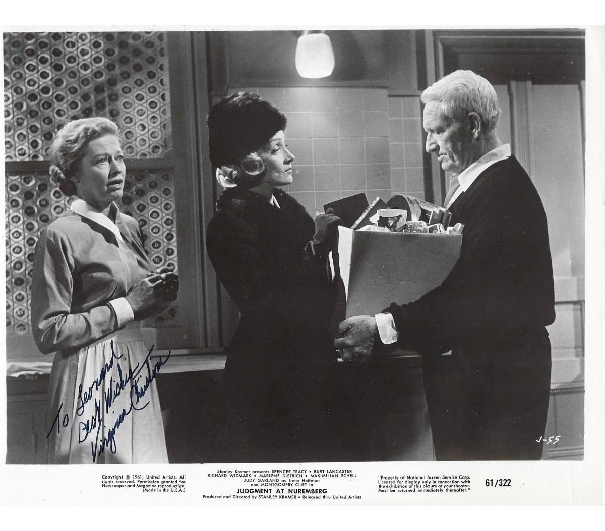 Judgment at Nuremberg Virginia Christine signed movie photo ...