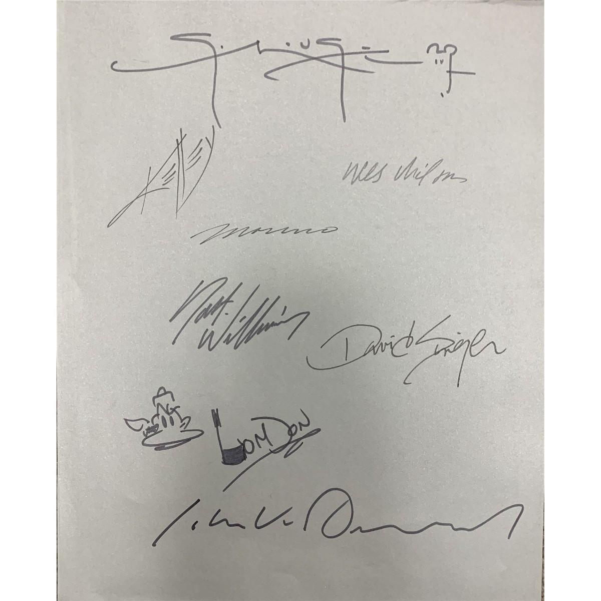 Various artists signed page | EstateSales.org
