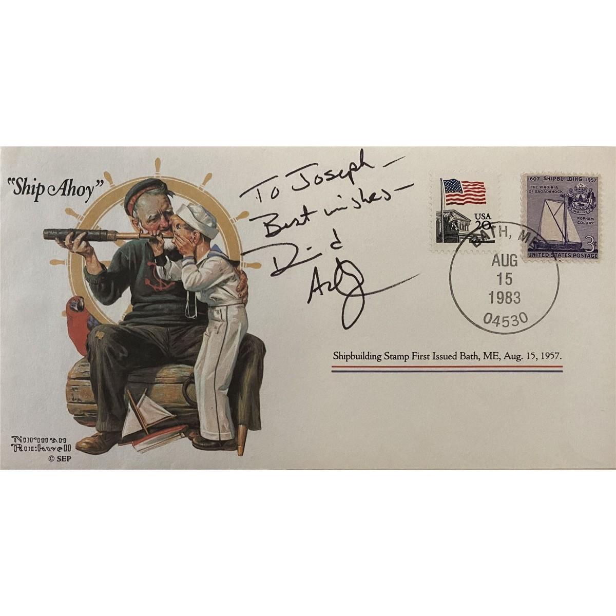 David Ackroyd signed first-day cover | EstateSales.org