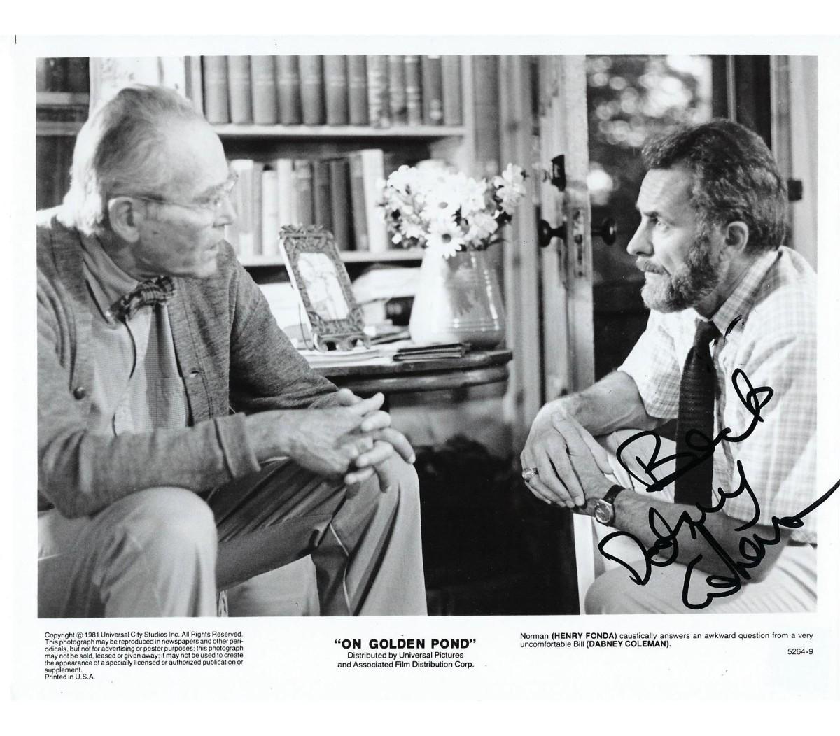 On Golden Pond Dabney Coleman signed movie photo | EstateSales.org