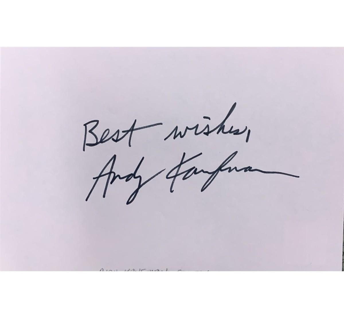 Andy Kaufman original signature | EstateSales.org