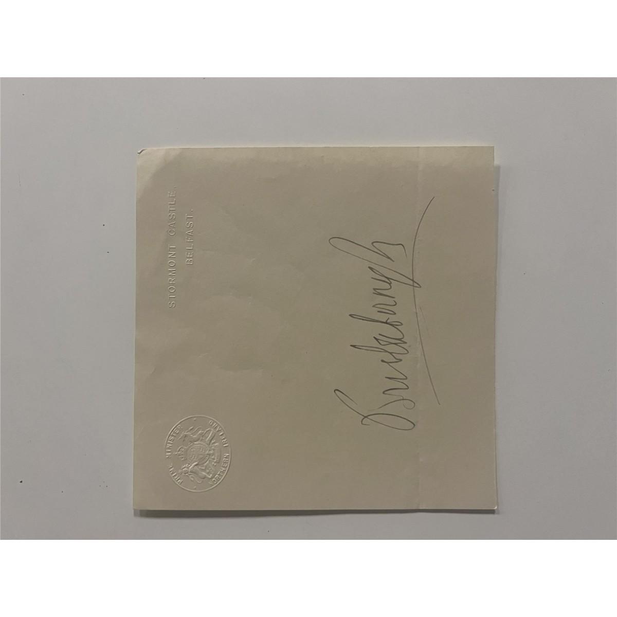 Basil Brooke, 1st Viscount Brookeborough signed envelope | EstateSales.org