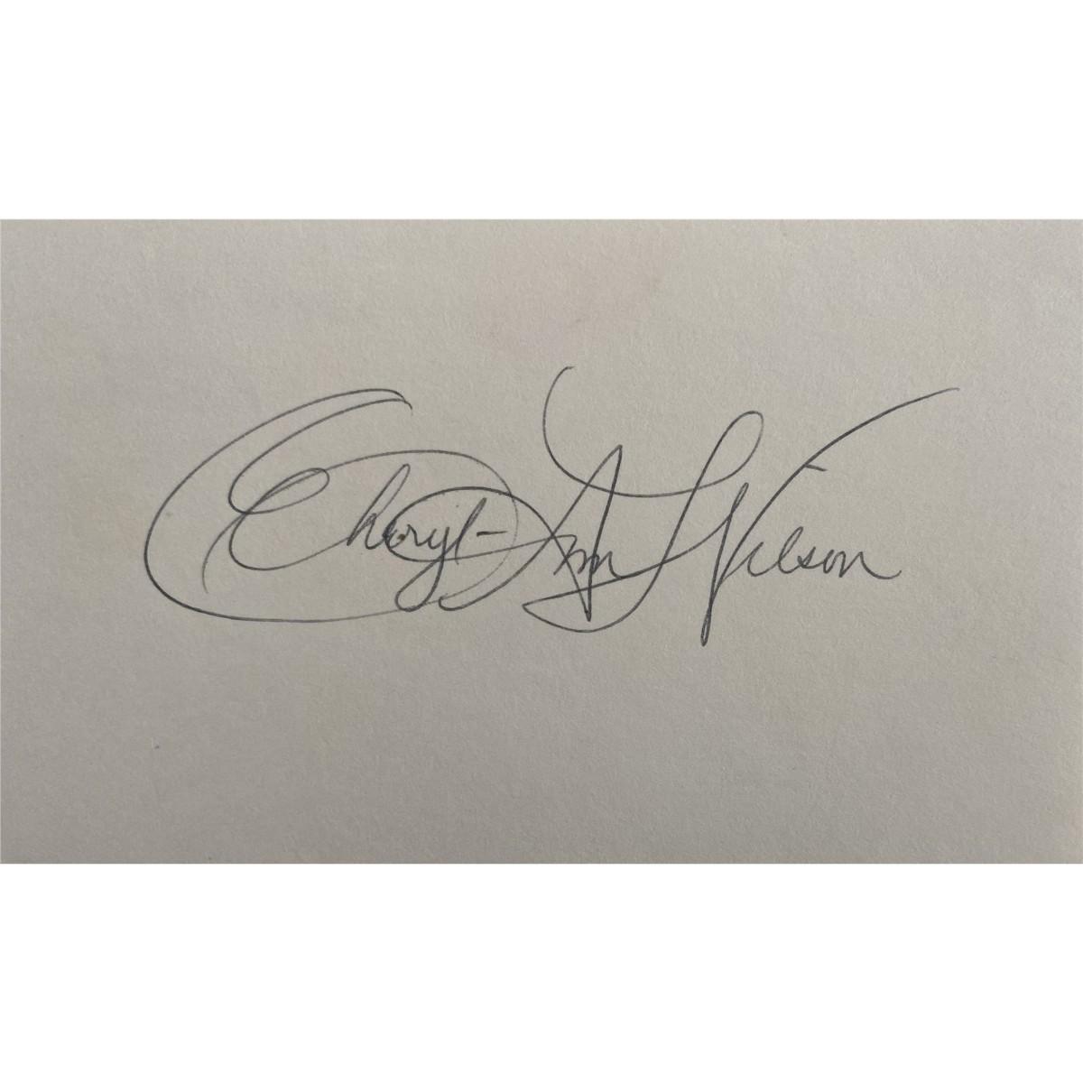 Soap opera actress Cheryl Ann Wilson original signature | EstateSales.org