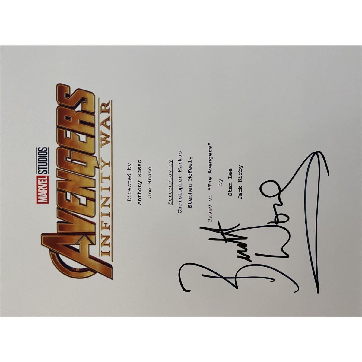 Avengers: Infinity War signed script cover | EstateSales.org
