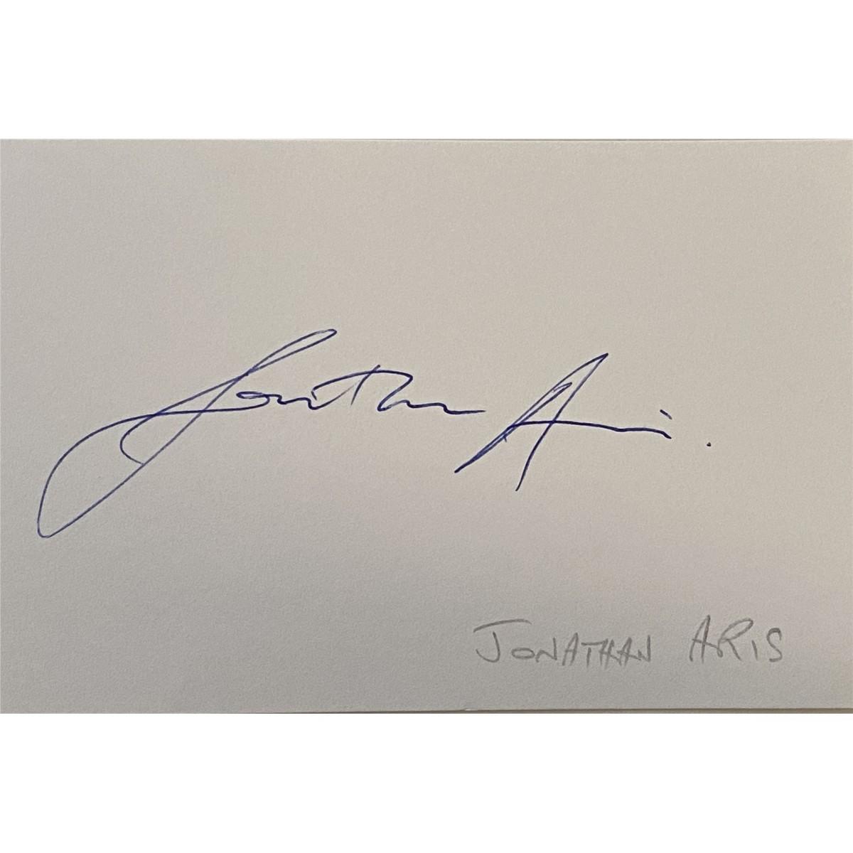 Jonathan Aris original signature | EstateSales.org