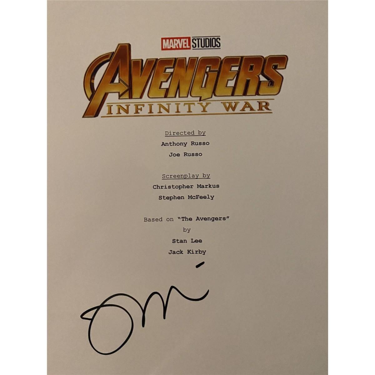 Avengers: Infinity War signed script cover | EstateSales.org