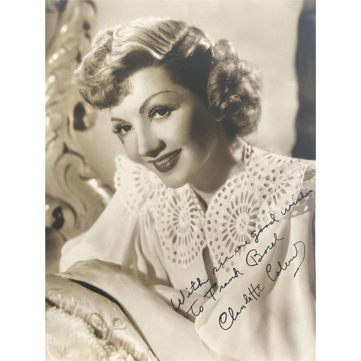 Claudette Colbert signed photo | EstateSales.org