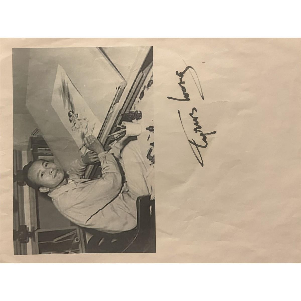 Bambi Artist Tyrus Wong signed photo | EstateSales.org