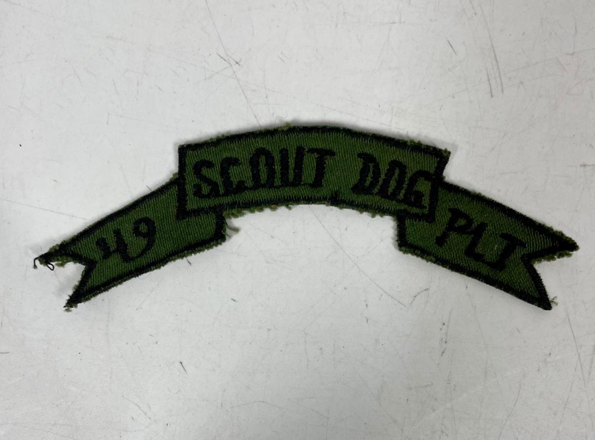 Vietnam Era Scout Dog Platoon Shoulder Scroll Patch | EstateSales.org