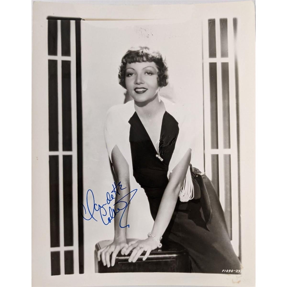 Claudette Colbert signed photo | EstateSales.org