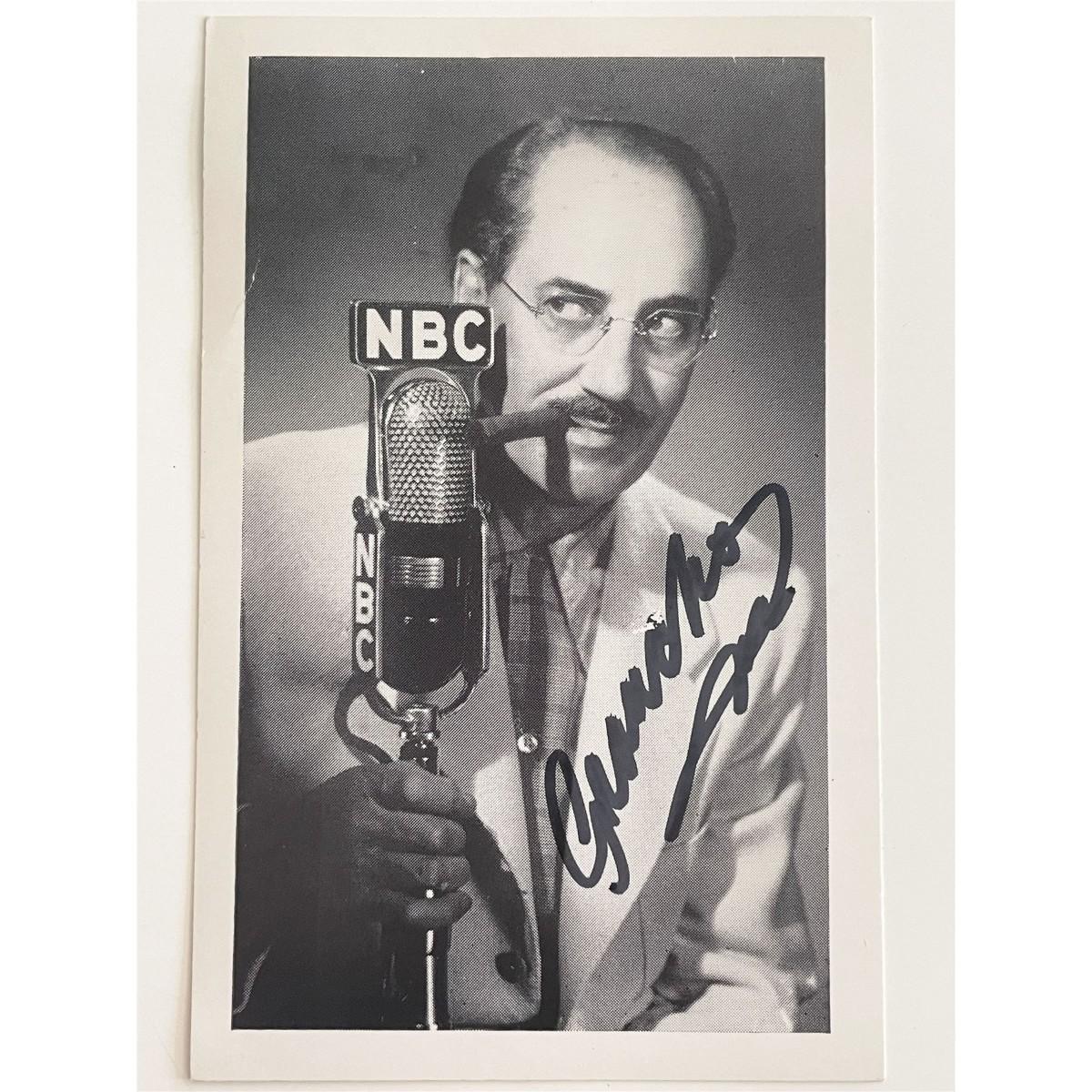 NBC Groucho Marx signed photo | EstateSales.org