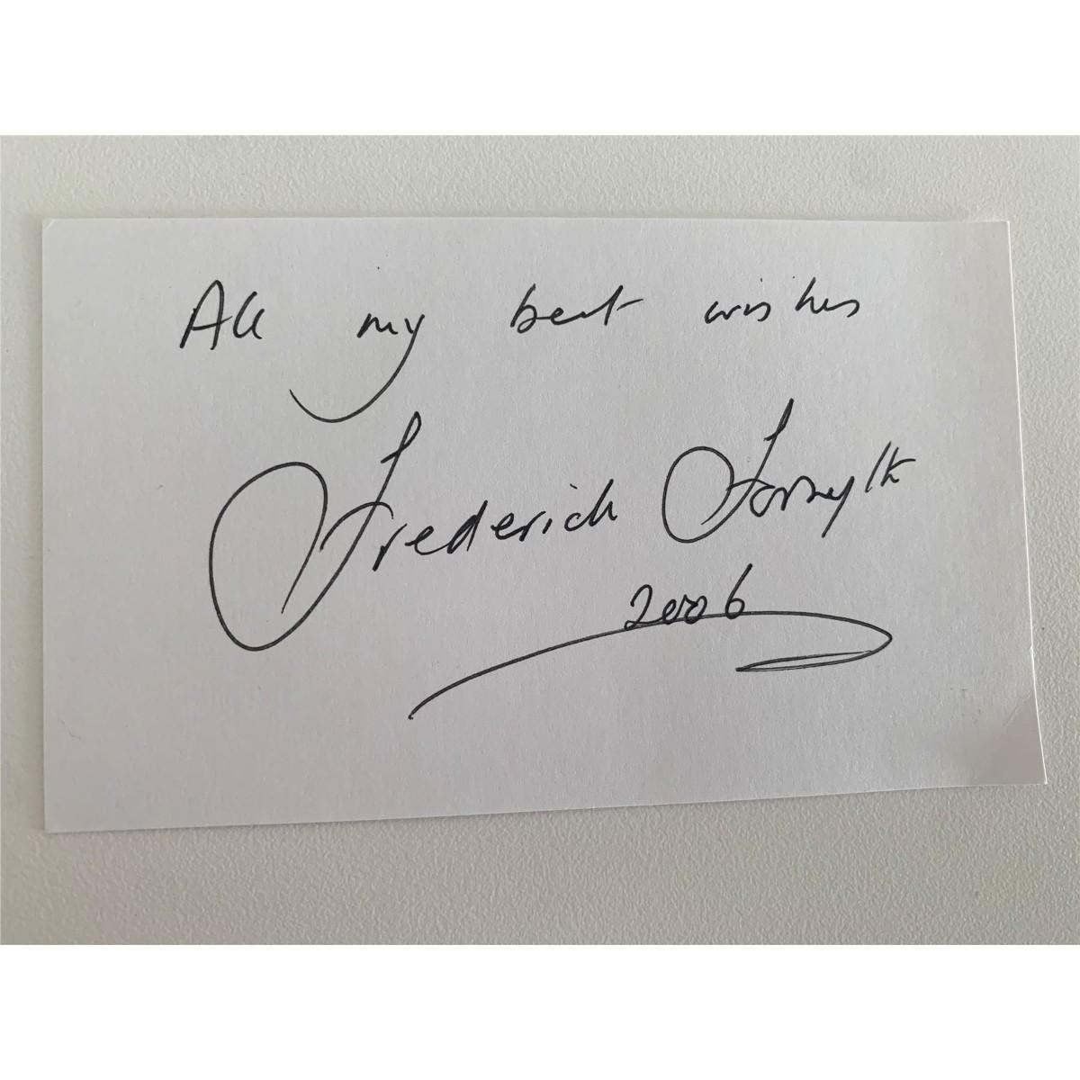 Novelist Frederick Forsyth original signature | EstateSales.org