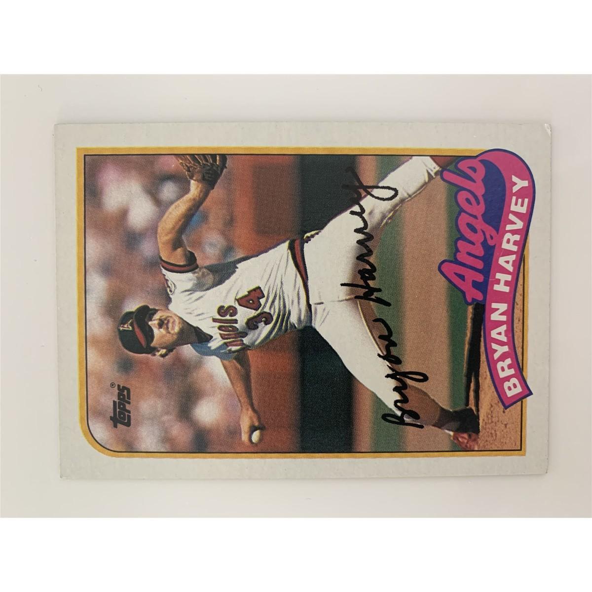Bryan Harvey signed baseball card | EstateSales.org