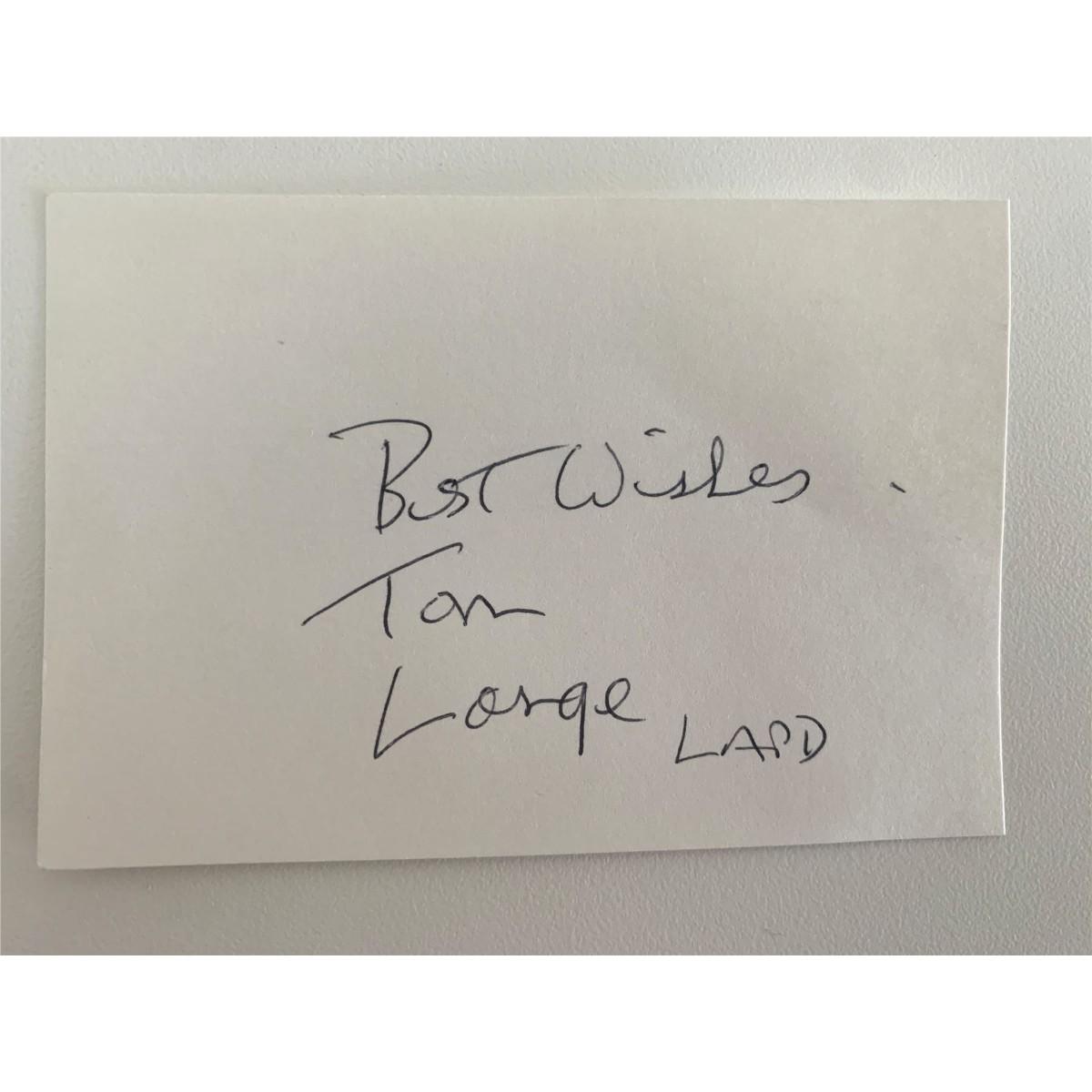 OJ Simpson Detective Tom Lange original signature | EstateSales.org