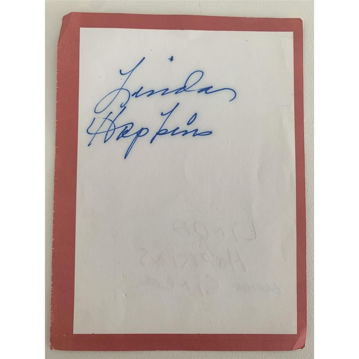 Linda Hopkins original signature | EstateSales.org