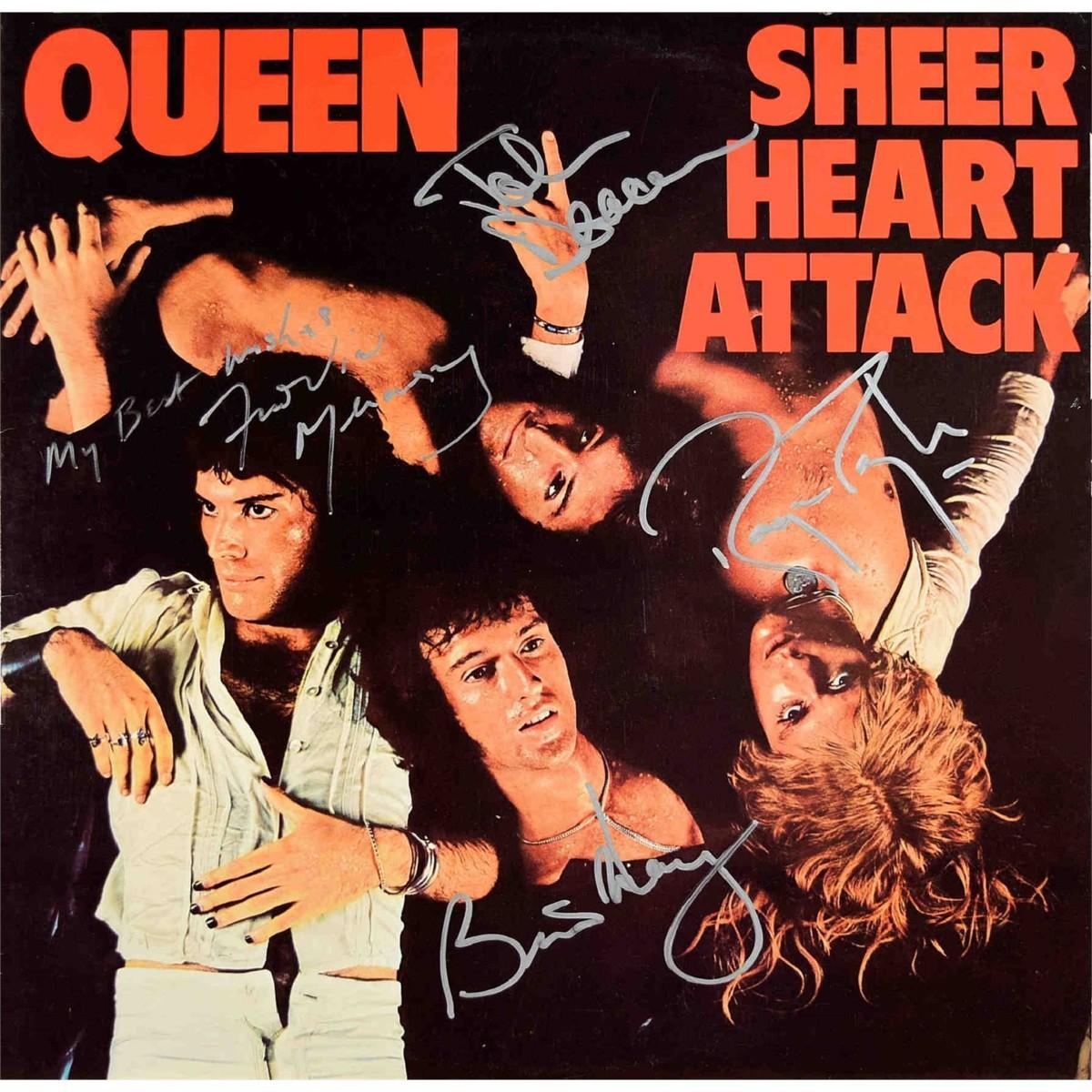Queen signed Sheer Heart Attack album | EstateSales.org