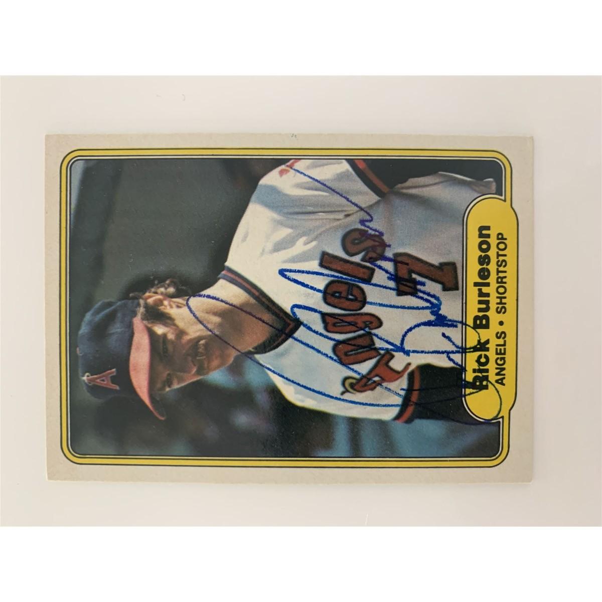 Rick Burleson signed baseball card | EstateSales.org