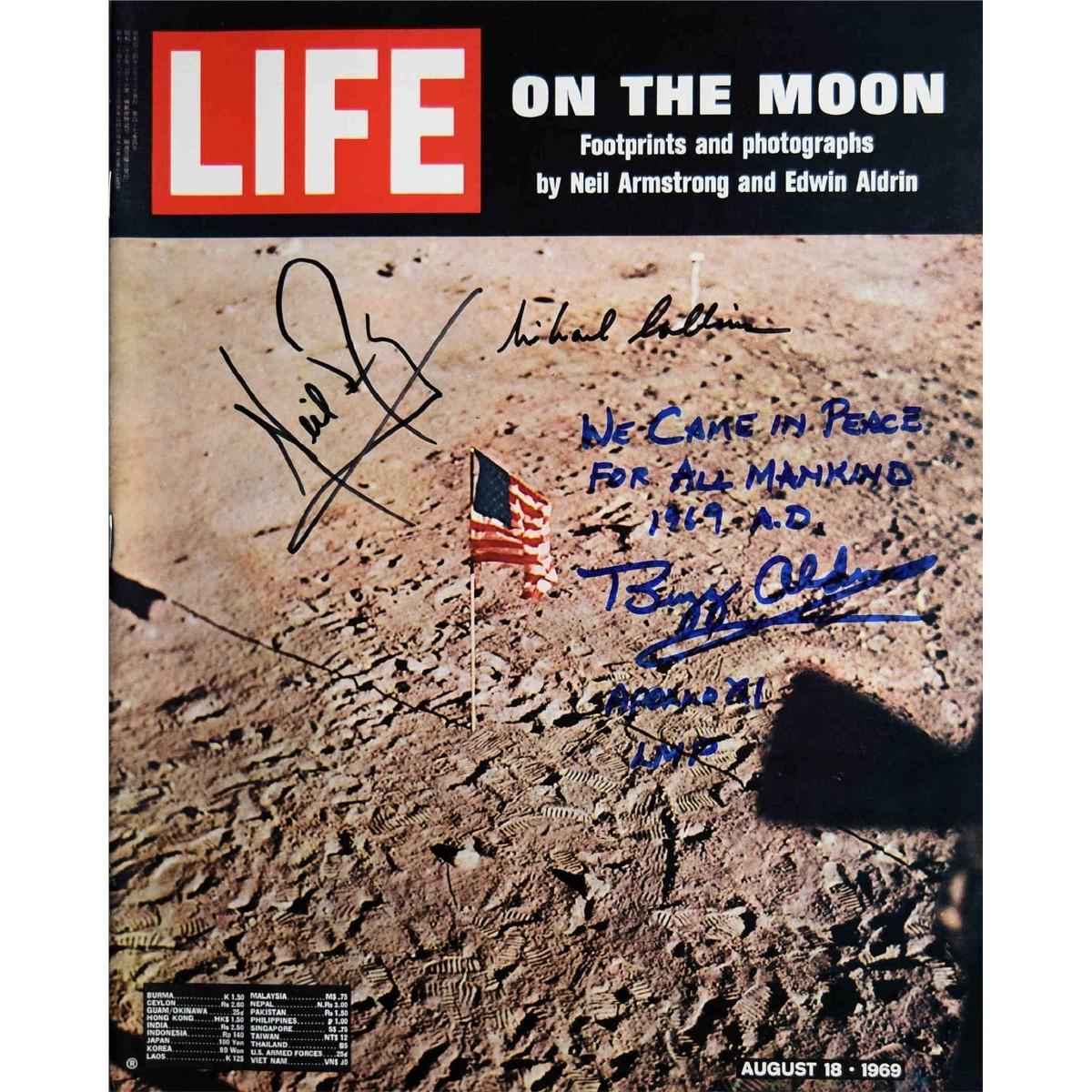 Apollo 11 signed Life Magazine 'On The Moon' issue | EstateSales.org