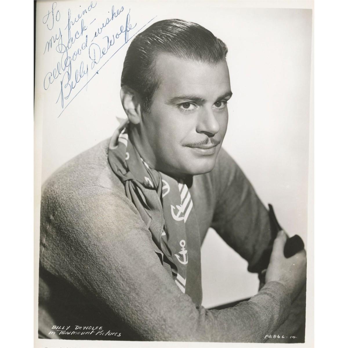 Billy DeWolfe signed photo | EstateSales.org