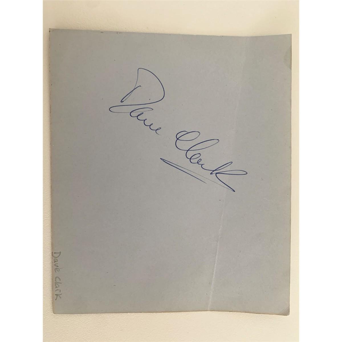 Musician Dave Clark original signature | EstateSales.org