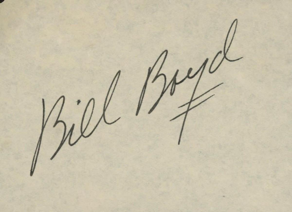 Bill Boyd signature cut | EstateSales.org