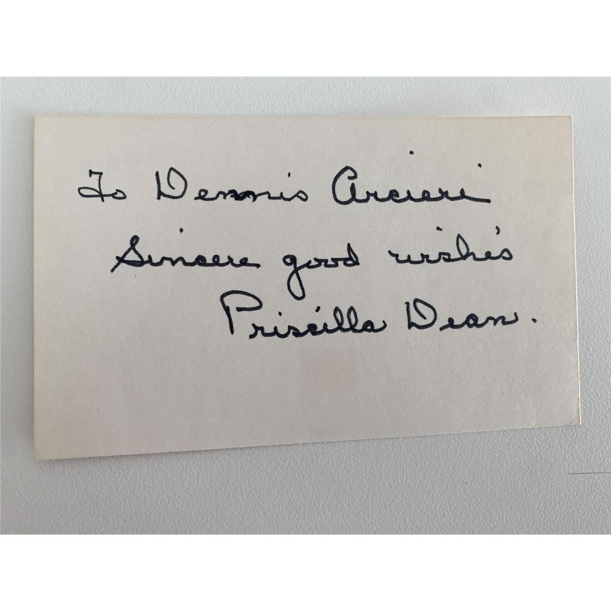 Actress Priscilla Dean original signature | EstateSales.org