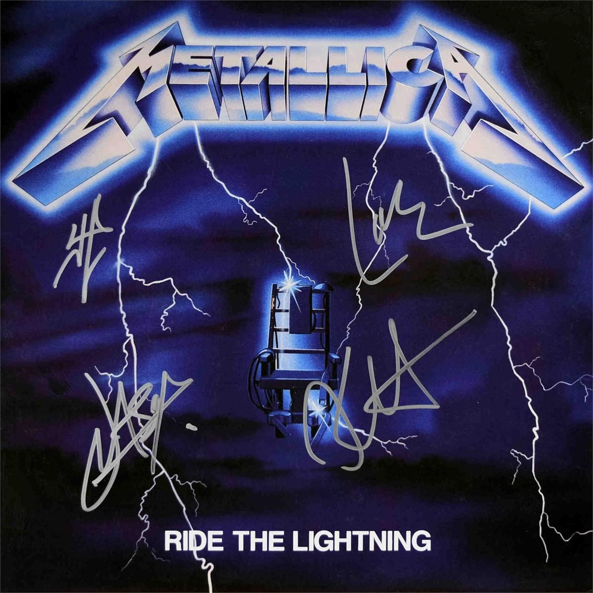 Metallica signed Ride The Lightning album | EstateSales.org