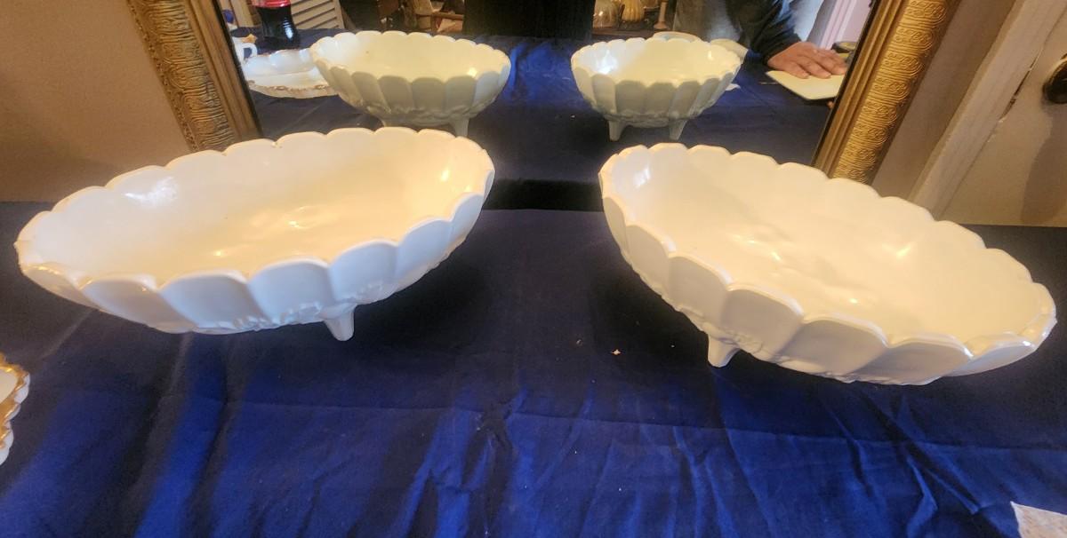 Large Milk glass bowls | EstateSales.org