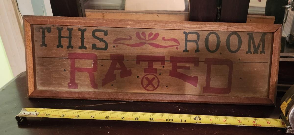 Room is x rated sign | EstateSales.org