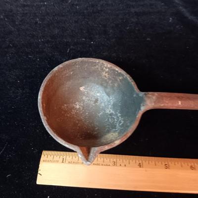 ANTIQUE FORGED LEAD POURING LADLE | EstateSales.org