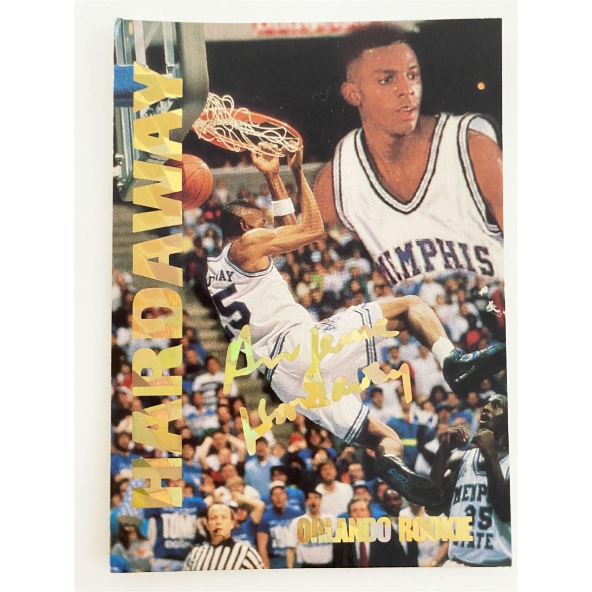 Penny Hardaway Memphis State Tigers Facsimile Signed Basketball Card ...