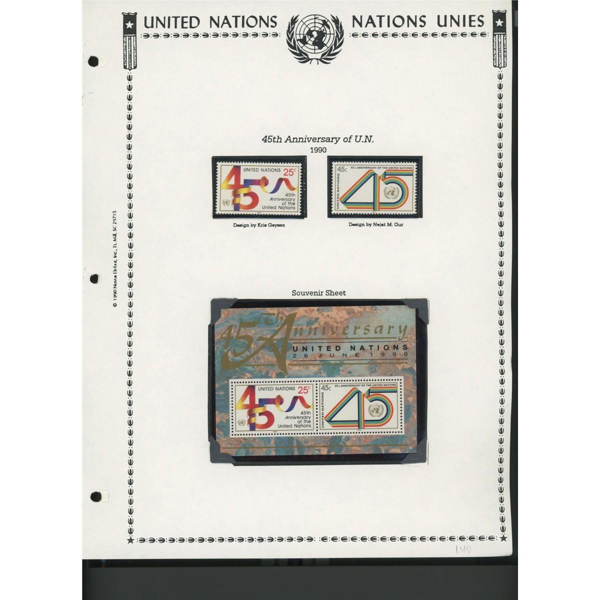 United Nations New York Stamps 1990 | EstateSales.org