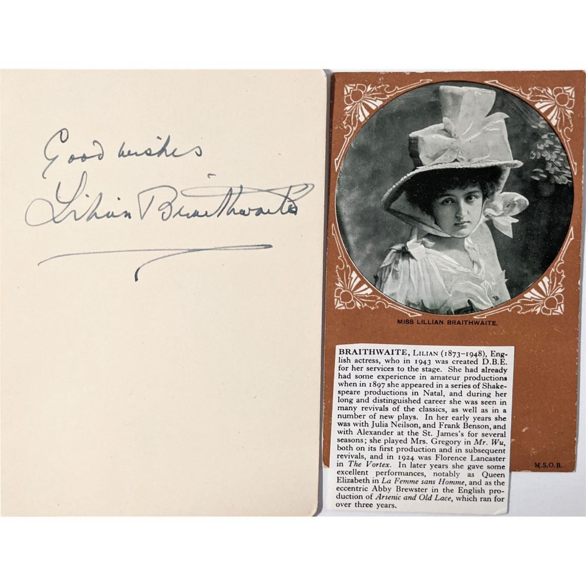 Lillian Braithwaite autograph | EstateSales.org