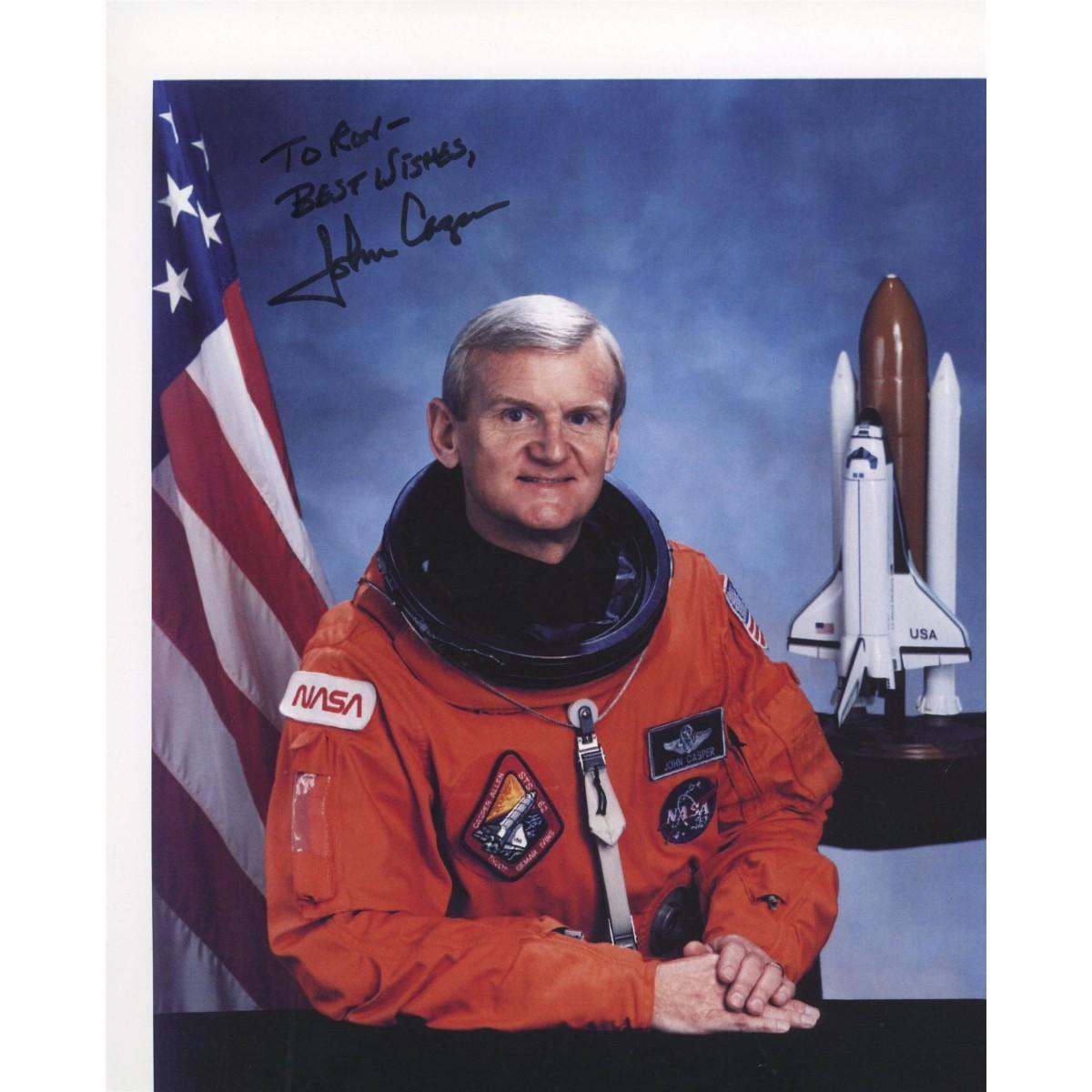Astronaut John Casper signed official NASA photo | EstateSales.org